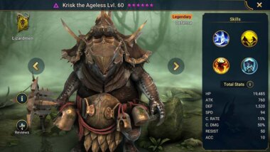 Krisk the Ageless Guide: Skills, Best Gears & Masteries | Champions