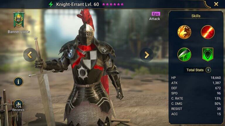 Knight-Errant Guide: Skills, Best Gears & Masteries | Champions